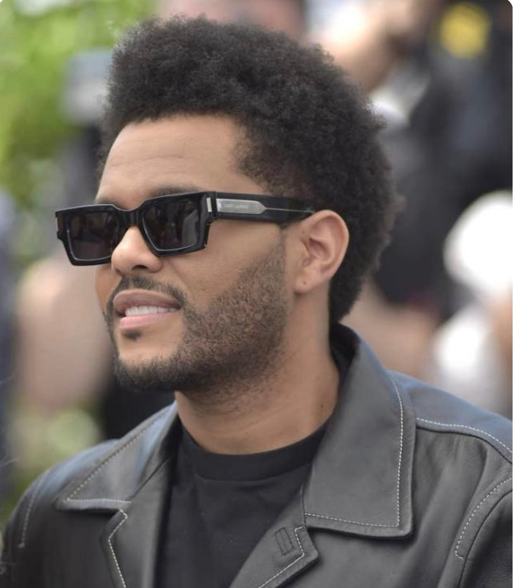 Hall of Frames - The Weeknd spotted wearing Saint Laurent SL572 in Bla ...